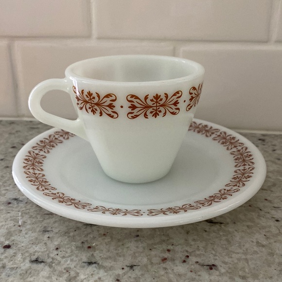 Pyrex | Dining | Vintage Pyrex Copper Filigree Coffee Mug And ...